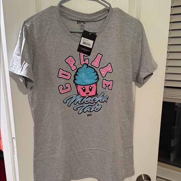 UFC | Tops | Ufc Gray Tshirt With Pink And Blue Cupcake Design | Poshmark